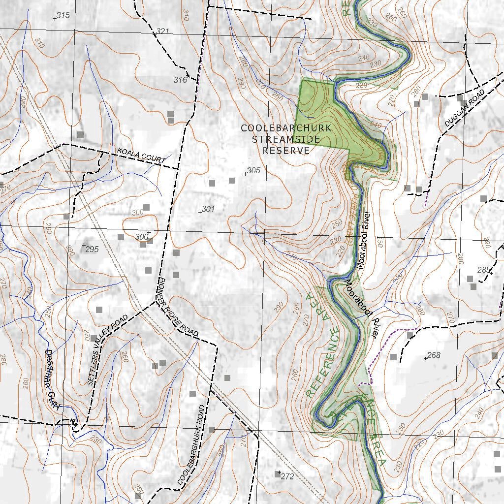 Getlost Map 7722-3 MEREDITH Victoria Topographic Map V16b 1:25,000 by ...
