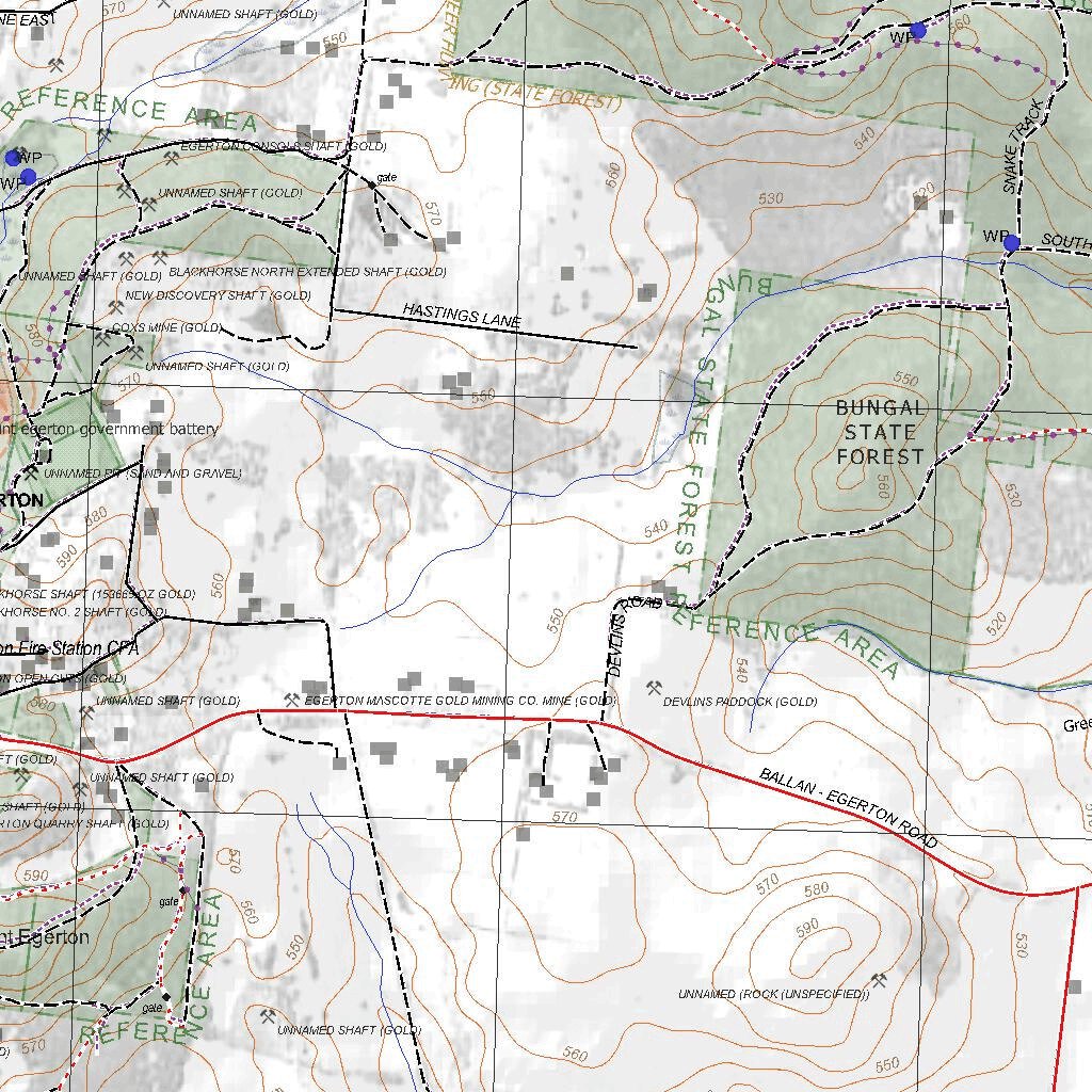 Getlost Map 7722-4 BALLAN Victoria Topographic Map V16b 1:25,000 by ...
