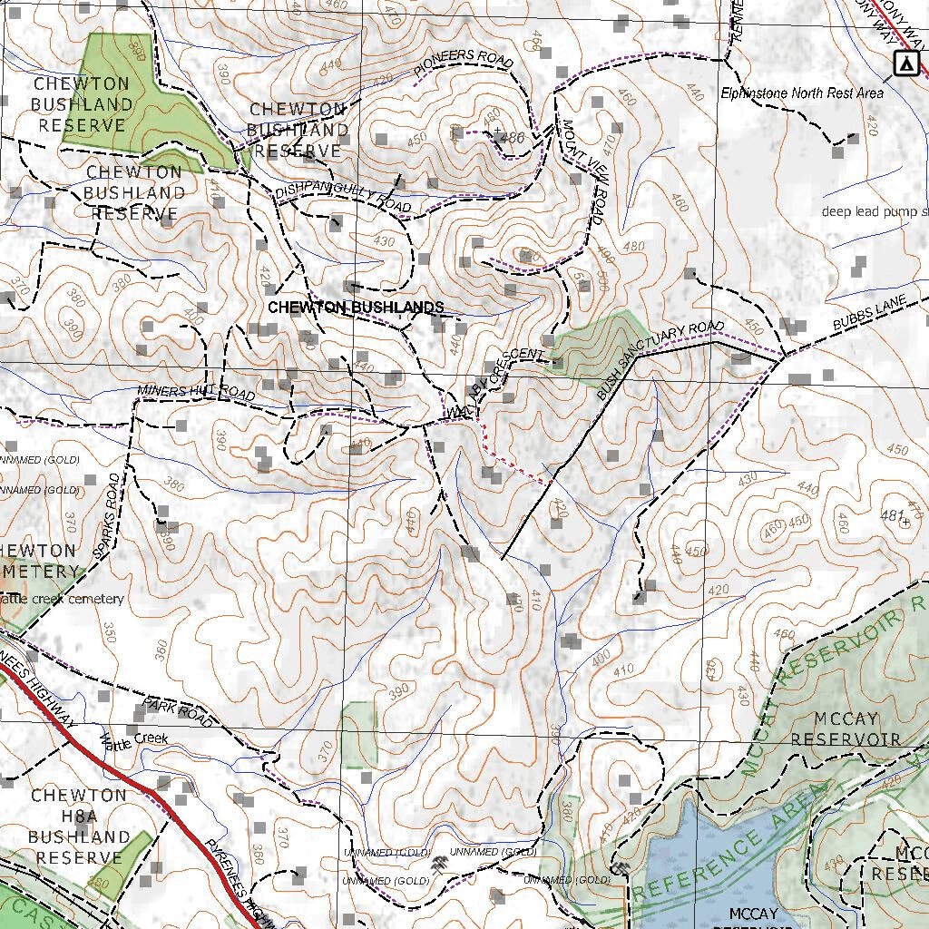 Getlost Map 7723-1 MALMSBURY Victoria Topographic Map V16b 1:25,000 by ...