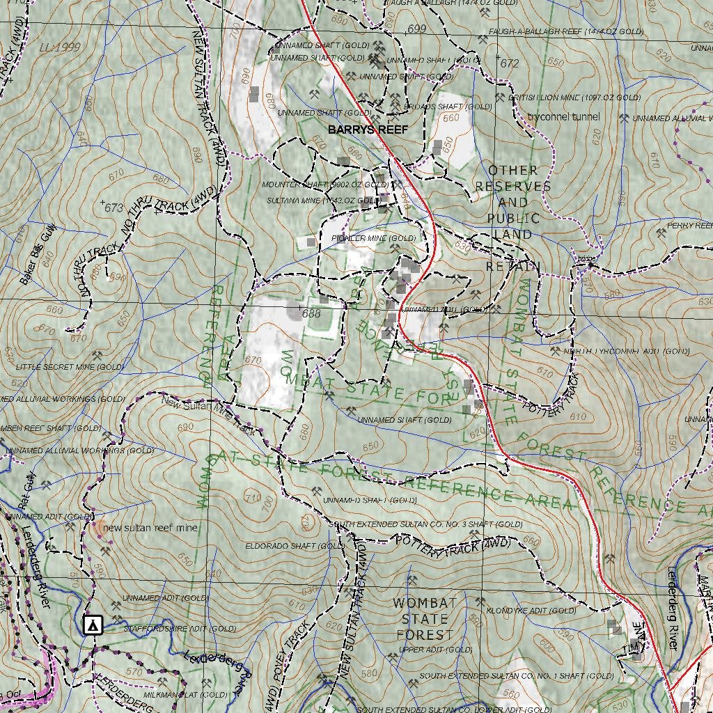 Getlost Map 7723-2 TRENTHAM Victoria Topographic Map V16b 1:25,000 by ...