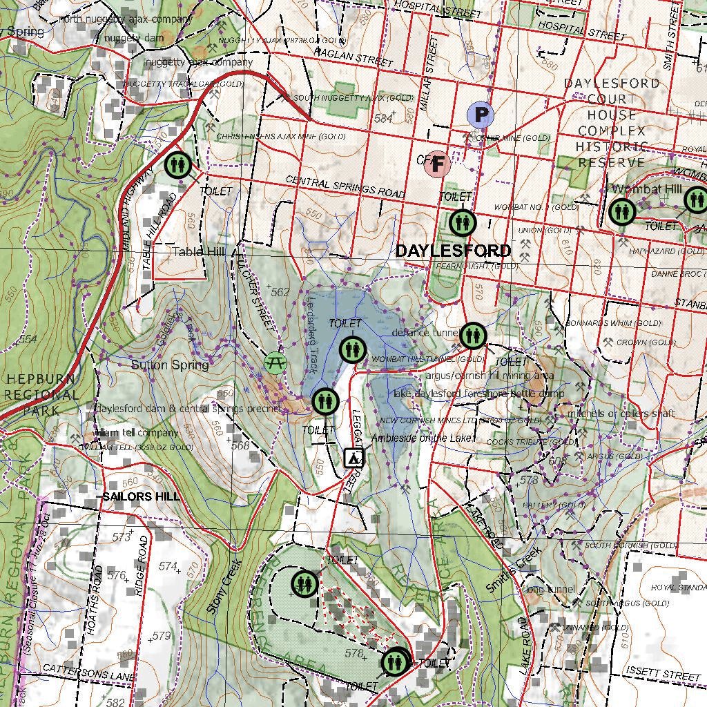 Getlost Map 7723-3 DAYLESFORD Victoria Topographic Map V16b 1:25,000 by ...