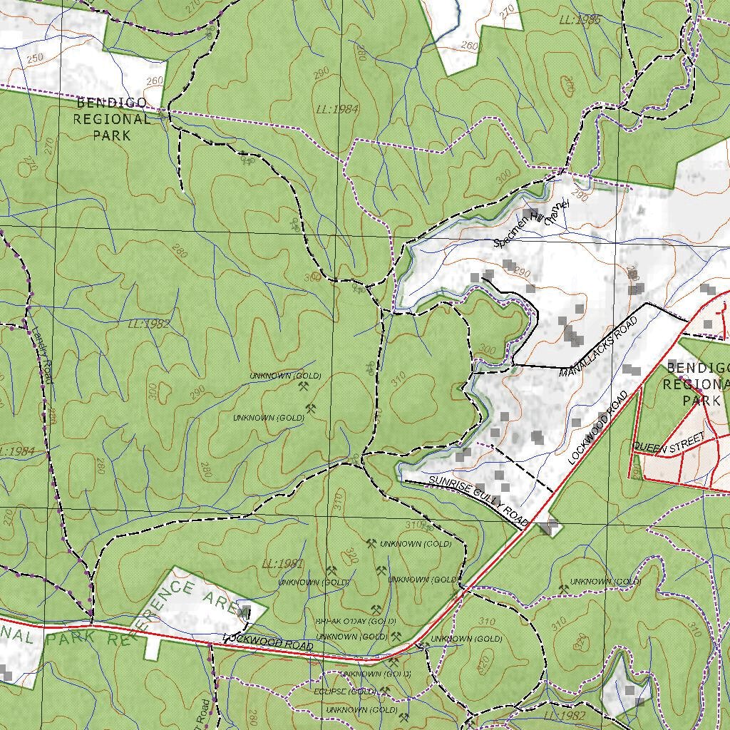 Getlost Map 7724-3 LOCKWOOD Victoria Topographic Map V16b 1:25,000 by ...