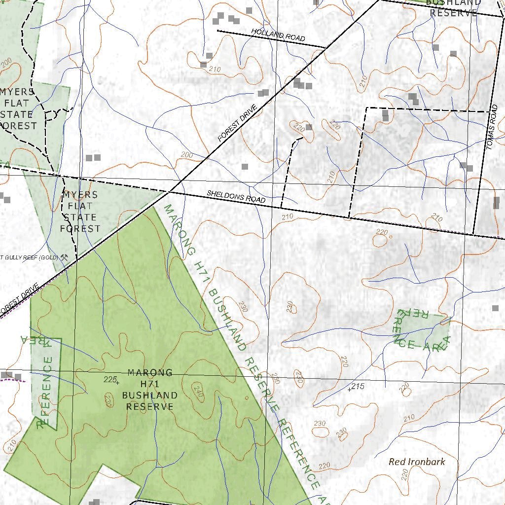 Getlost Map 7724-4 RAYWOOD Victoria Topographic Map V16b 1:25,000 by ...