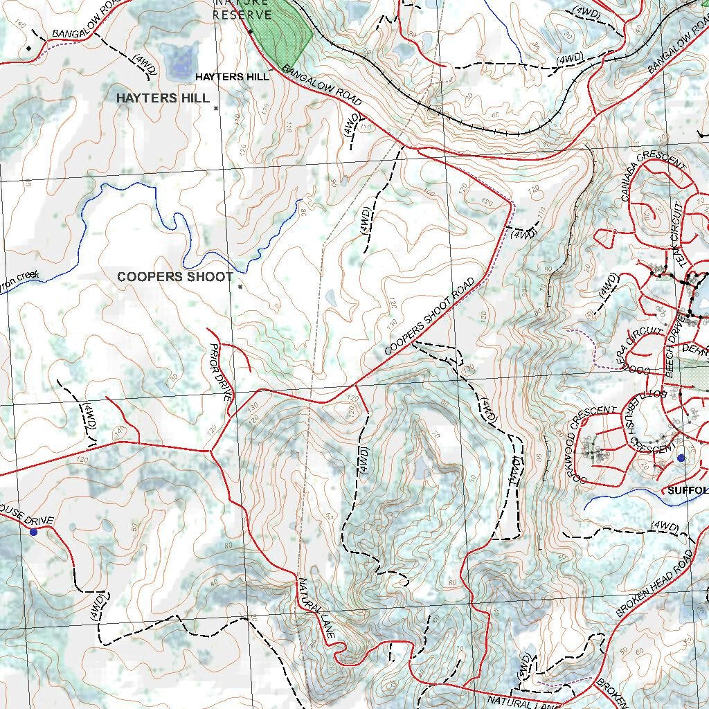 Getlost Map 9640-4S Byron Bay NSW Topographic Map V15 1:25,000 by ...