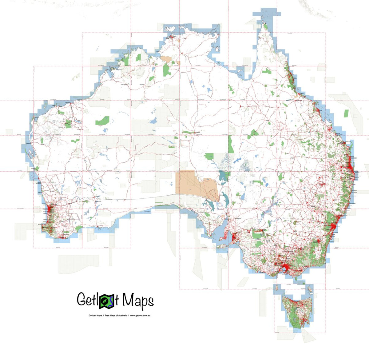 Getlost Maps Index Map - Australia by Getlost Maps | Avenza Maps
