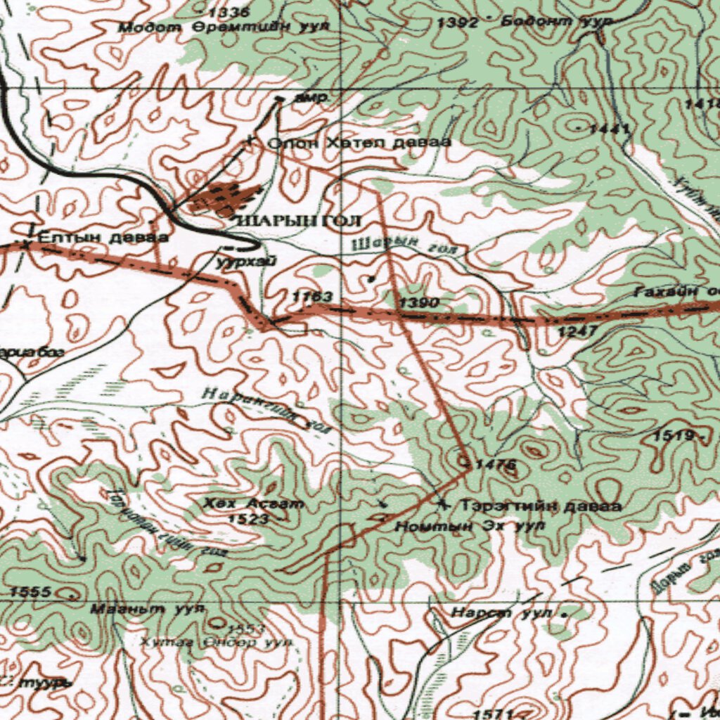 Mongolia M48BG SUKHBAATAR Map by GoTrekkers Ltd | Avenza Maps
