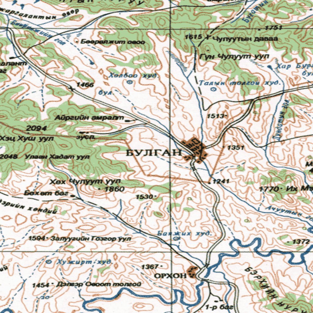 Mongolia M48V BULGAN Map by GoTrekkers Ltd | Avenza Maps