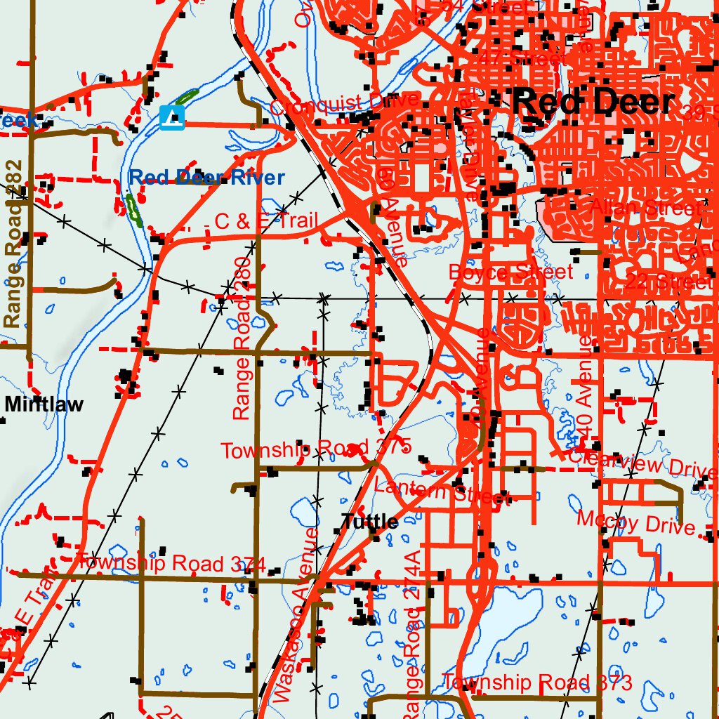 Rural Road Maps by GoTrekkers - Calgary NE 2024 Map by GoTrekkers Ltd ...