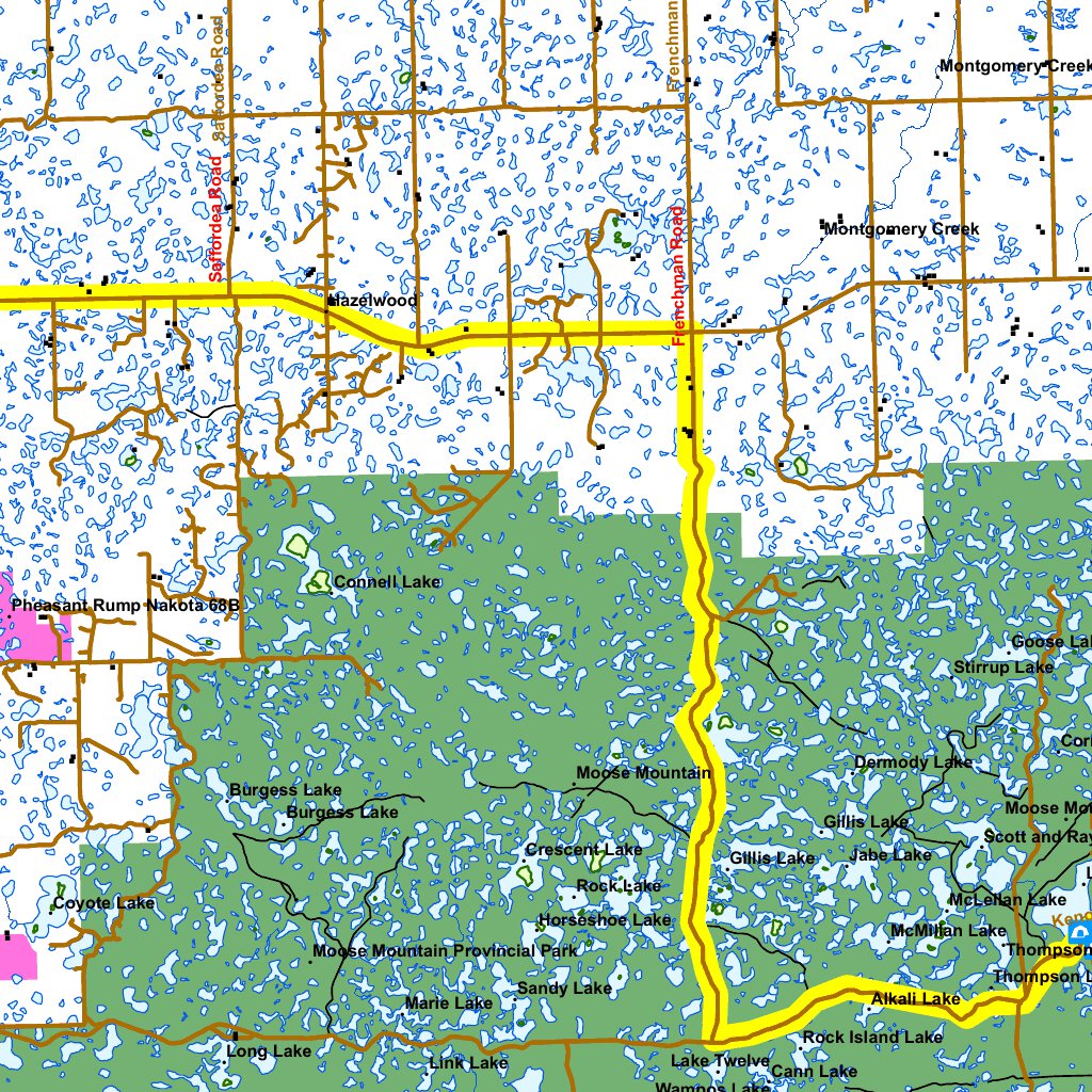 Rural Road Maps by GoTrekkers - Duck Mountain to the USA border ...