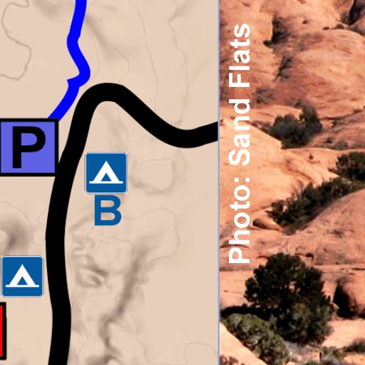 Sand Flats Recreation Area (Slickrock/Hell's) Map by Grand County Utah ...