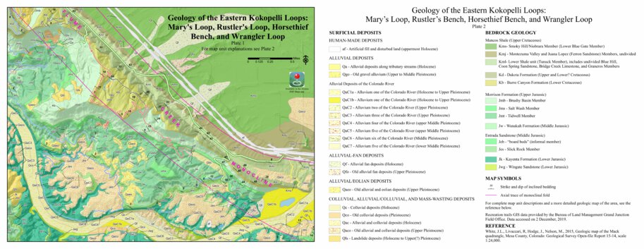 Geology of the Eastern Kokopelli Loops Trails Map by Grand Junction ...