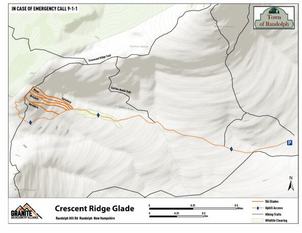 Randolph - Crescent Ridge Glade Map by Granite Backcountry Alliance ...