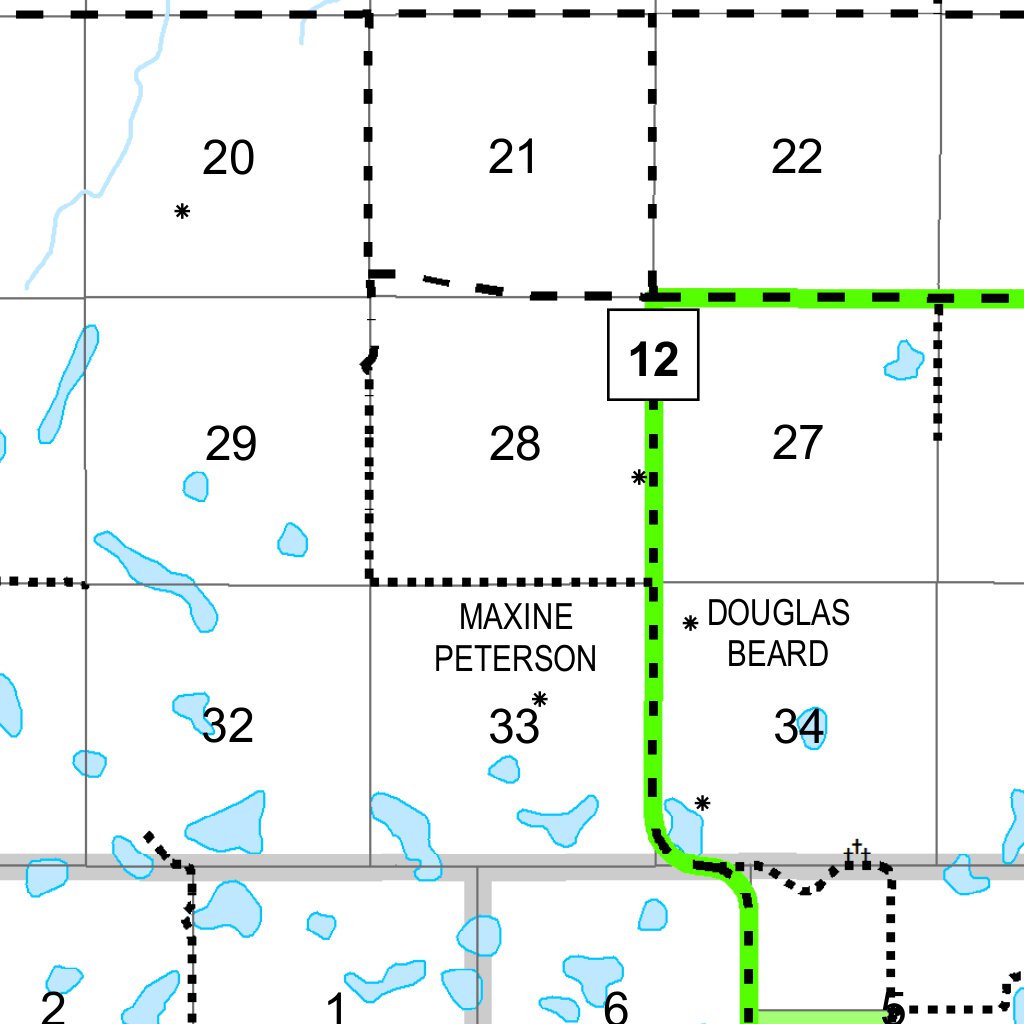 BURKE COUNTY 1 TOWNSHIP BUFFER 75,000 SCALE 2024 Map by GREAT PLAINS ...