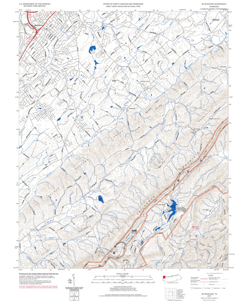 NPS Blockhouse 2017 Map by Great Smoky Mountains National Park | Avenza ...