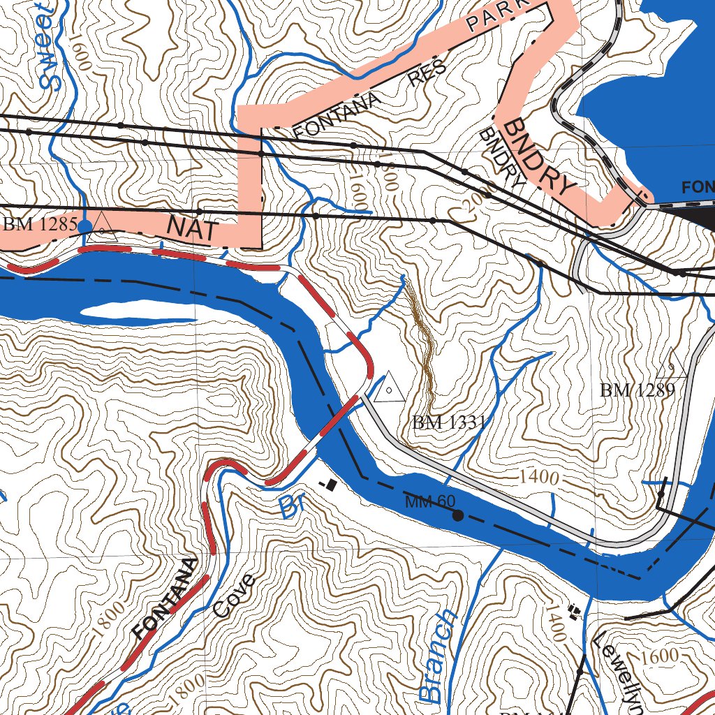 NPS Fontana Dam 2017 Map by Great Smoky Mountains National Park ...