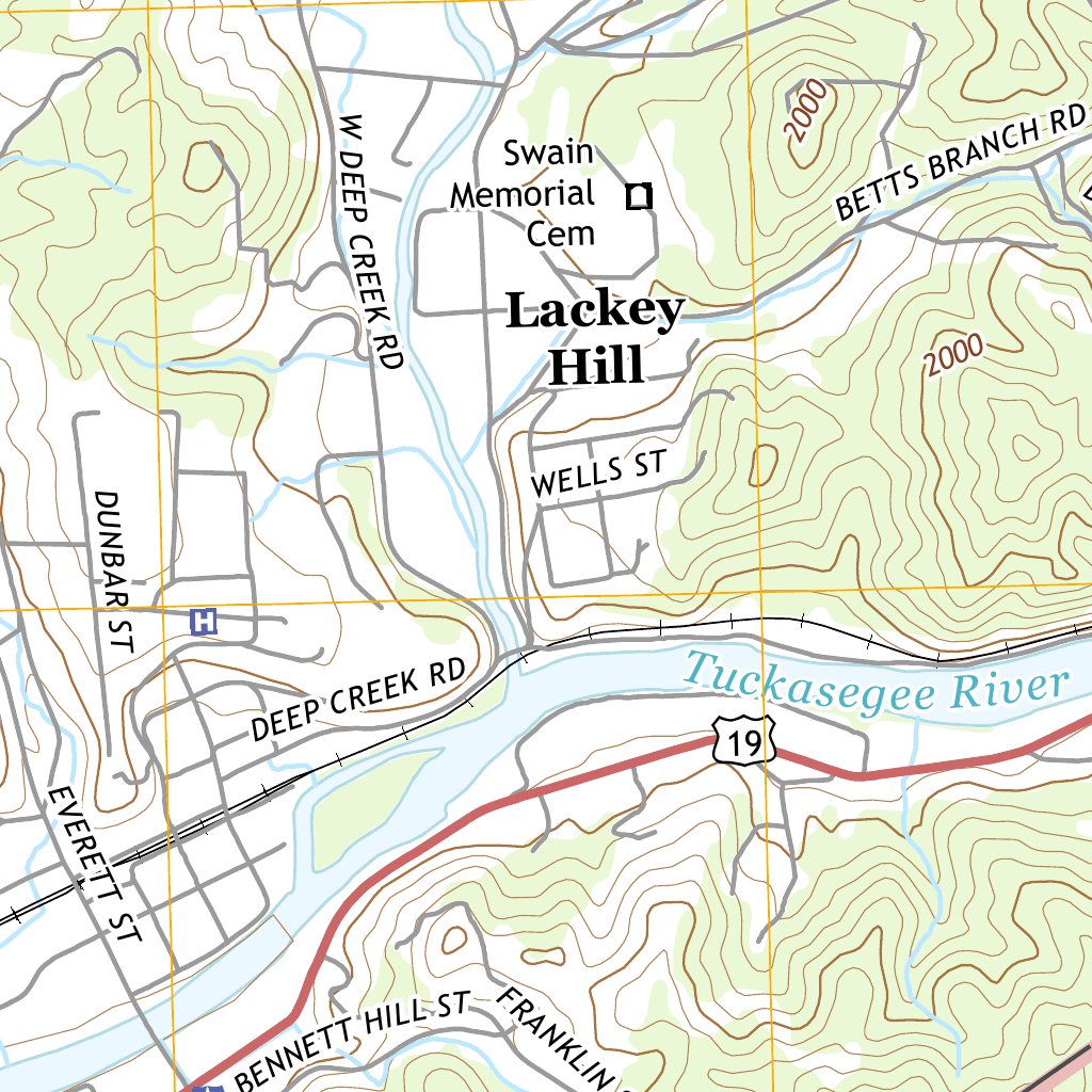 NPS/USGS 2016 Bryson City Topographic Map by Great Smoky Mountains ...