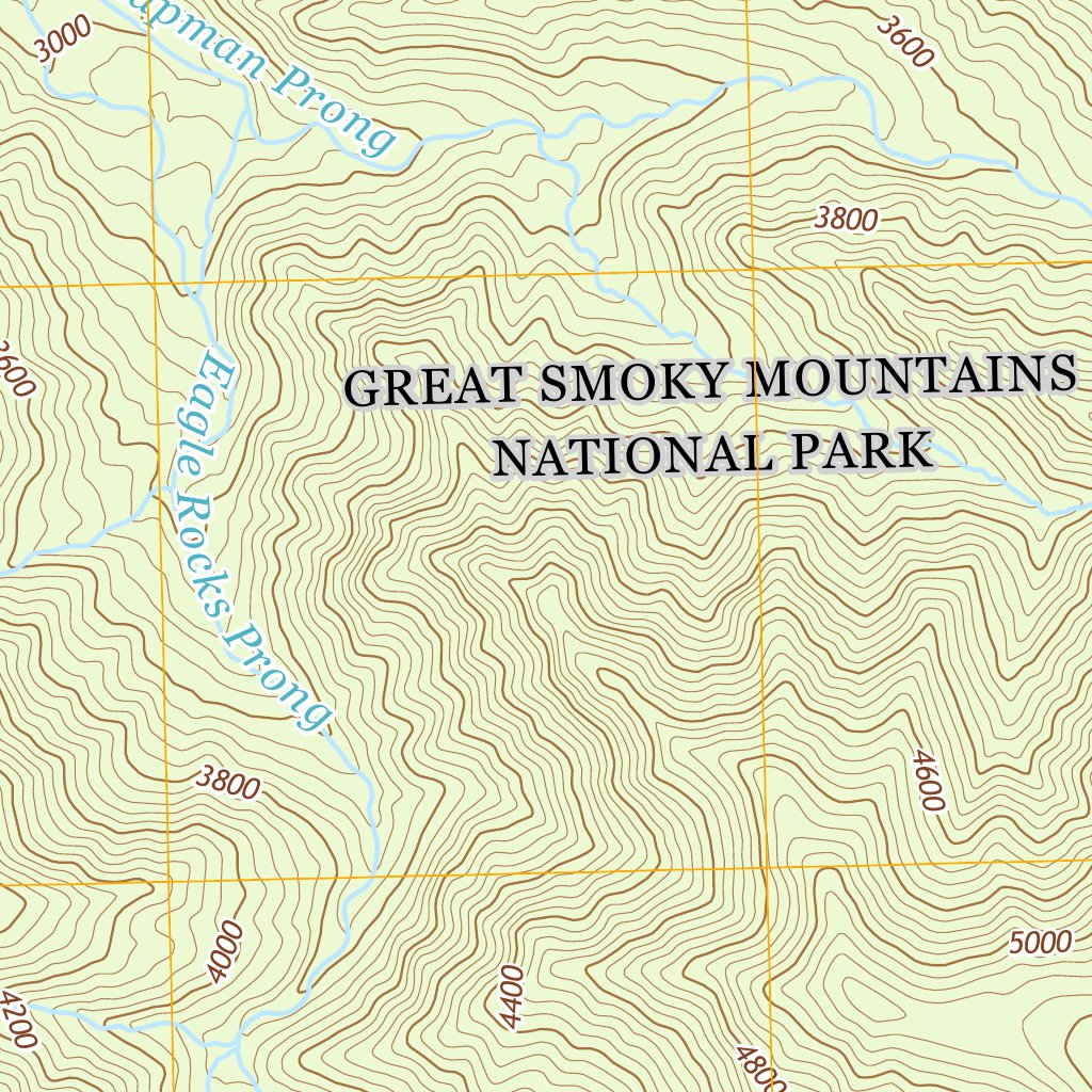 NPS/USGS 2016 Mount Guyot Topographic Map by Great Smoky Mountains ...