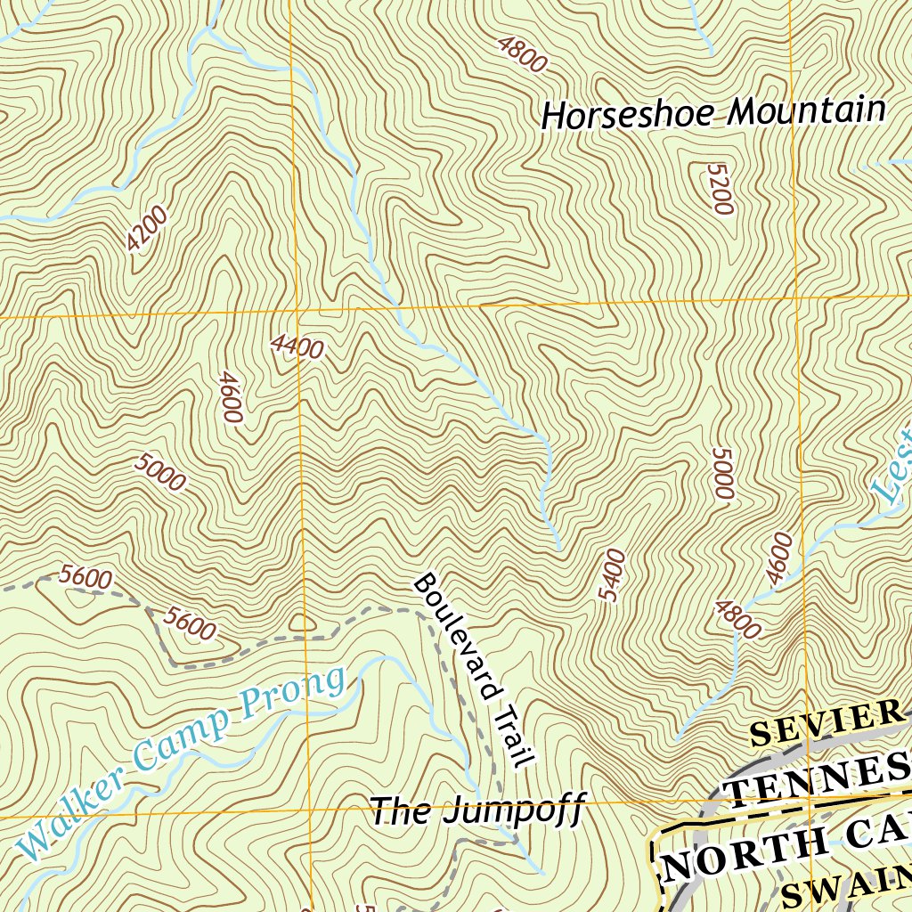 NPS/USGS 2016 Mount Leconte Topographic Map by Great Smoky Mountains ...