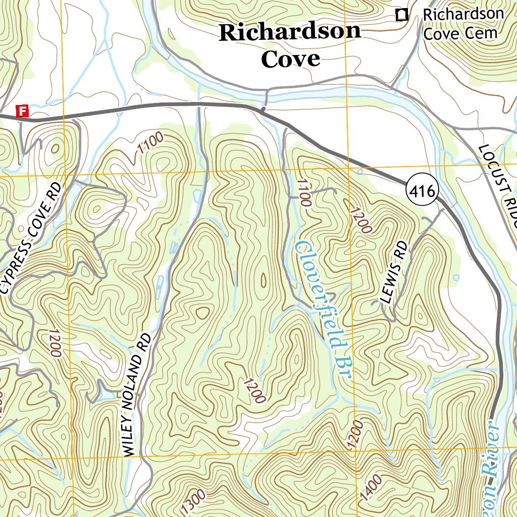 NPS/USGS 2016 Richardson Cove Topographic Map by Great Smoky Mountains ...