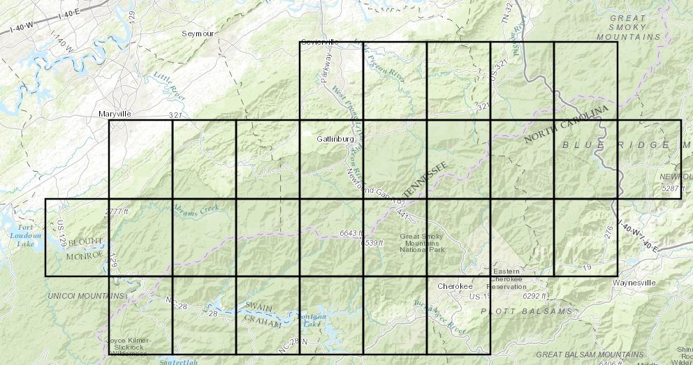 NPS/USGS Great Smoky Mountains National Park 2016 Topographic Map ...