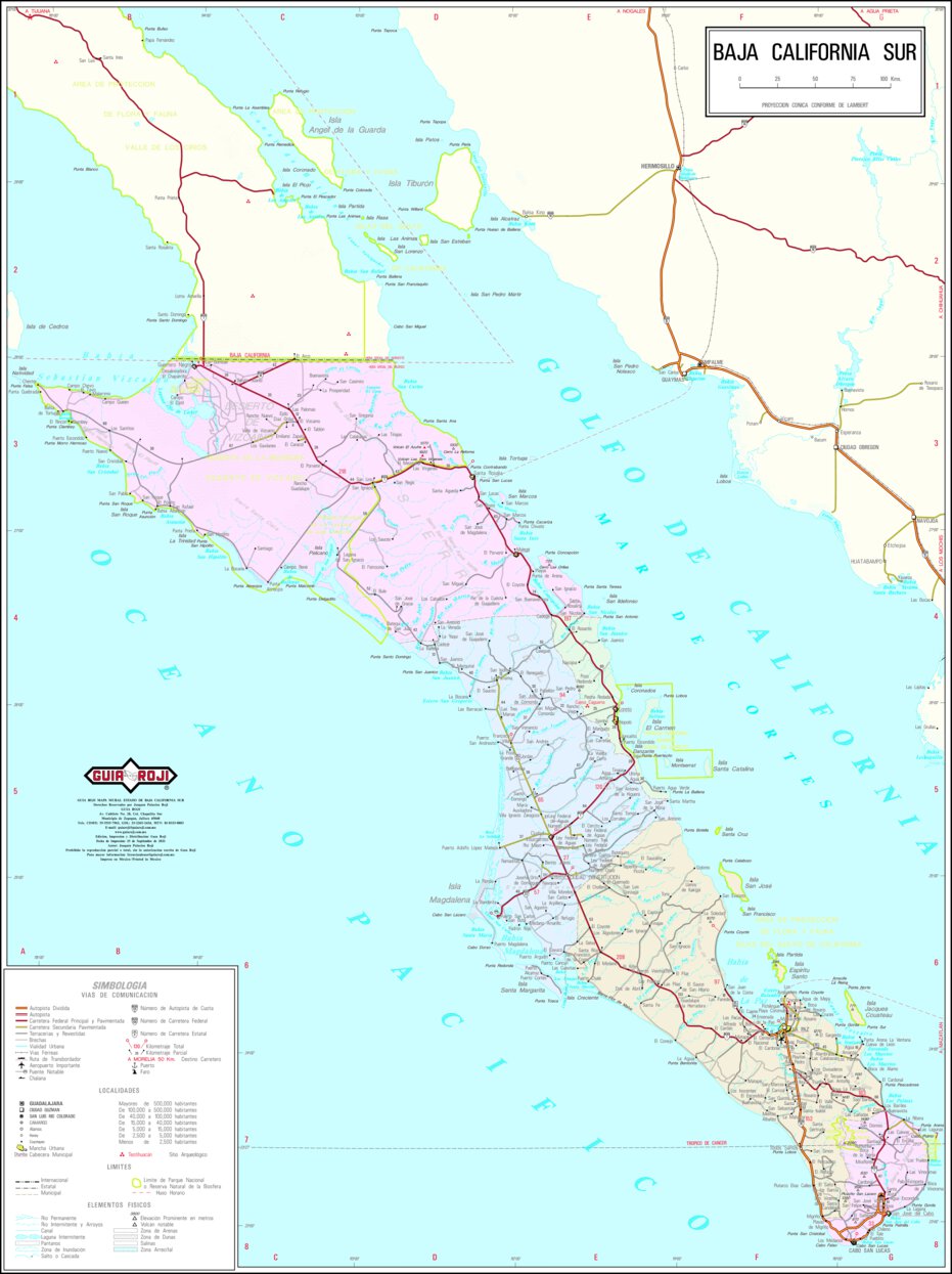 Baja California Sur / Estado / 3 Map by Guia Roji | Avenza Maps