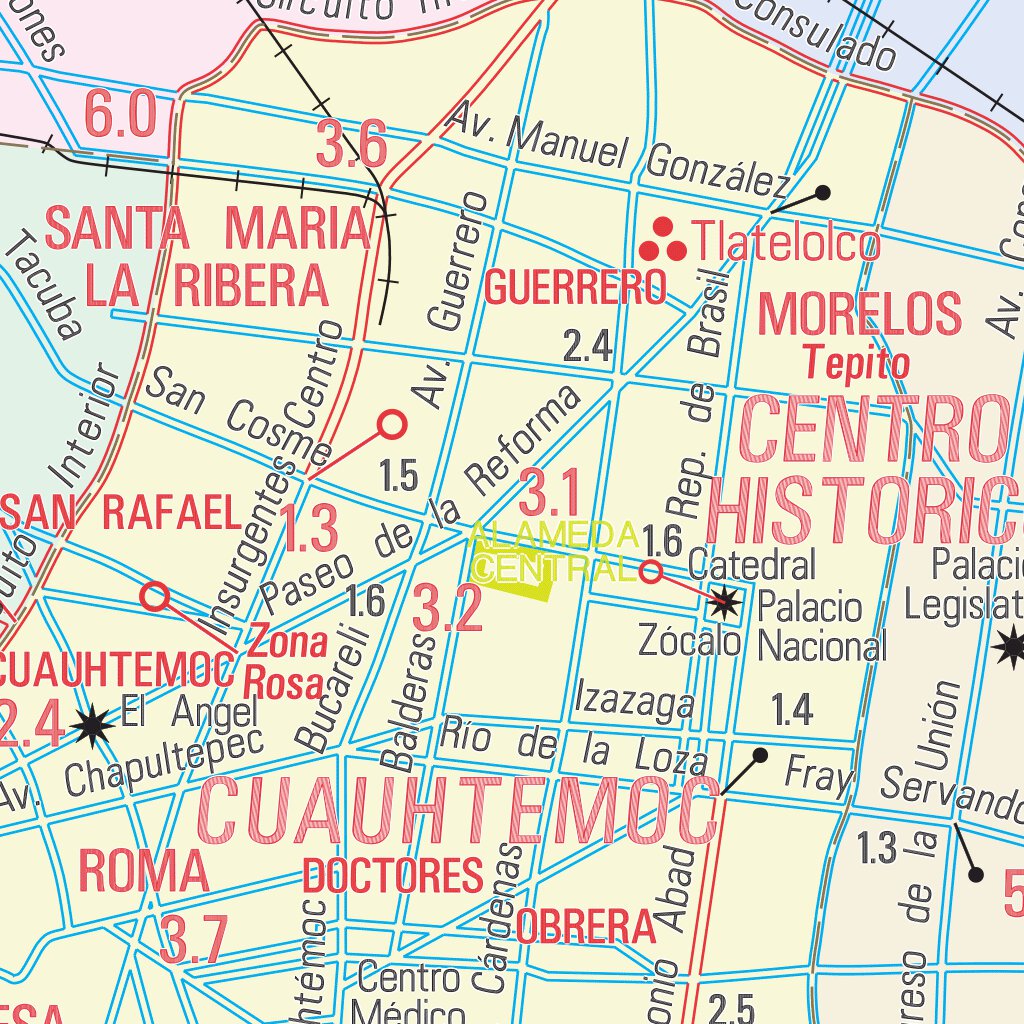 CDMX-DF / Estado / 9 Map by Guia Roji | Avenza Maps