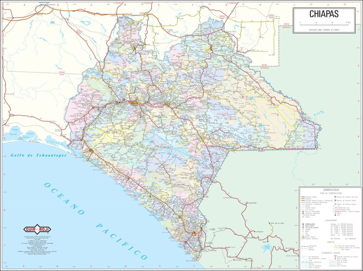 Chiapas / Estado / 7 Map by Guia Roji | Avenza Maps
