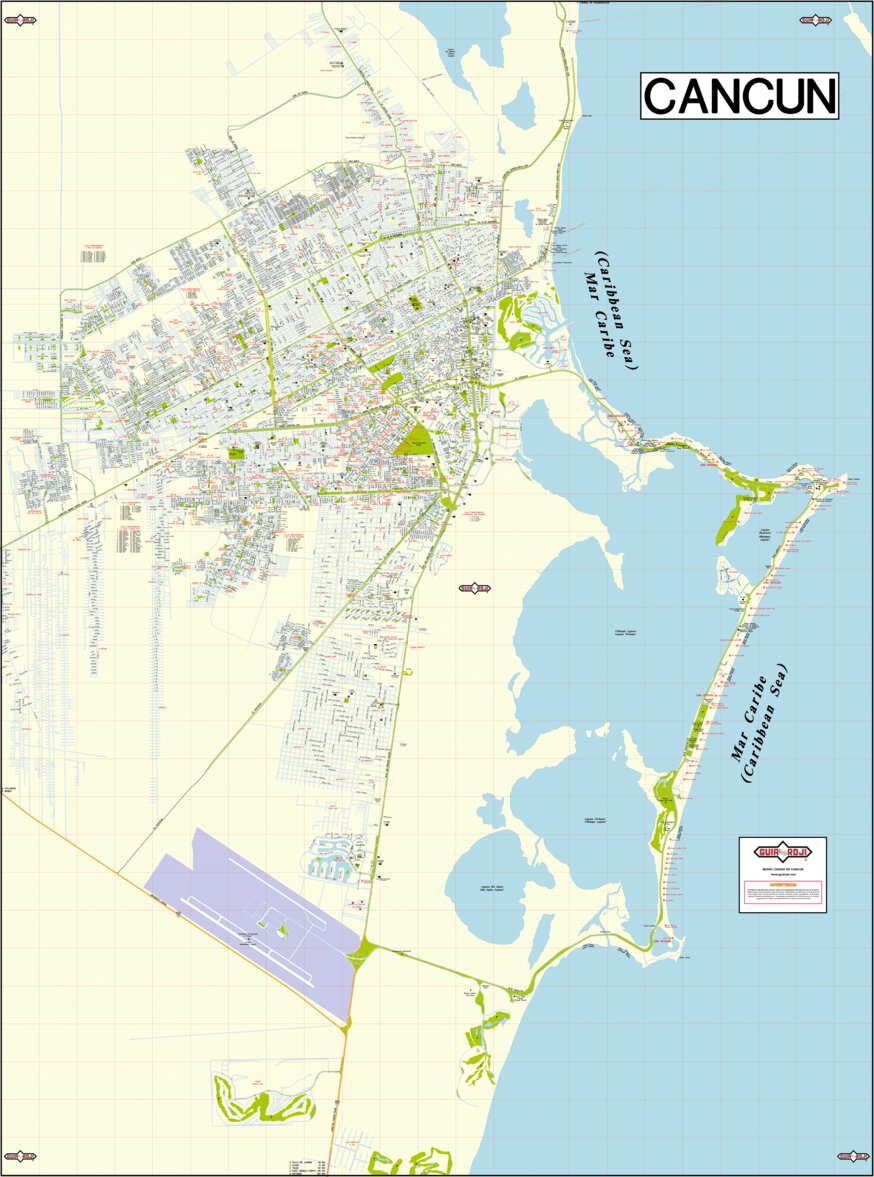 Guia Roji Calles Cancun / Zona Turística Map by Guia Roji | Avenza Maps
