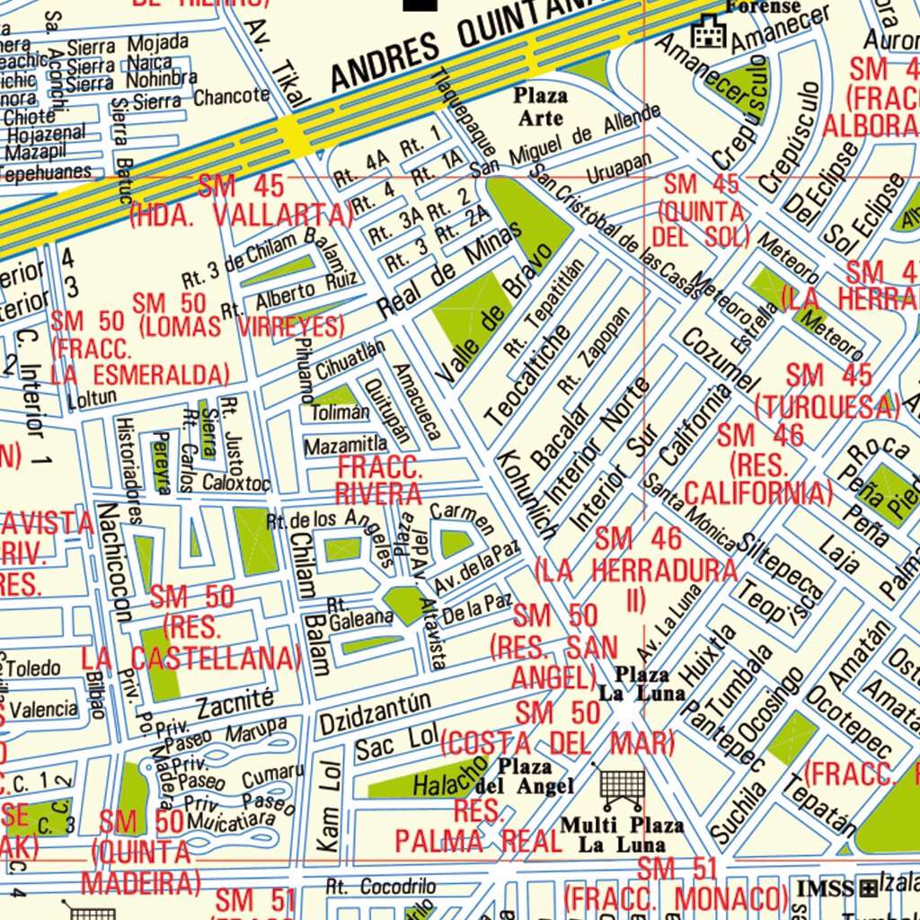 Guia Roji Calles Cancun / Zona Turística Map by Guia Roji | Avenza Maps