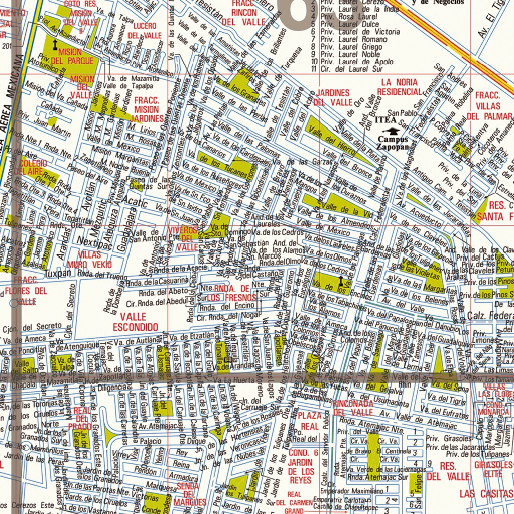Guia Roji Calles Guadalajara / Zona NO Map by Guia Roji | Avenza Maps