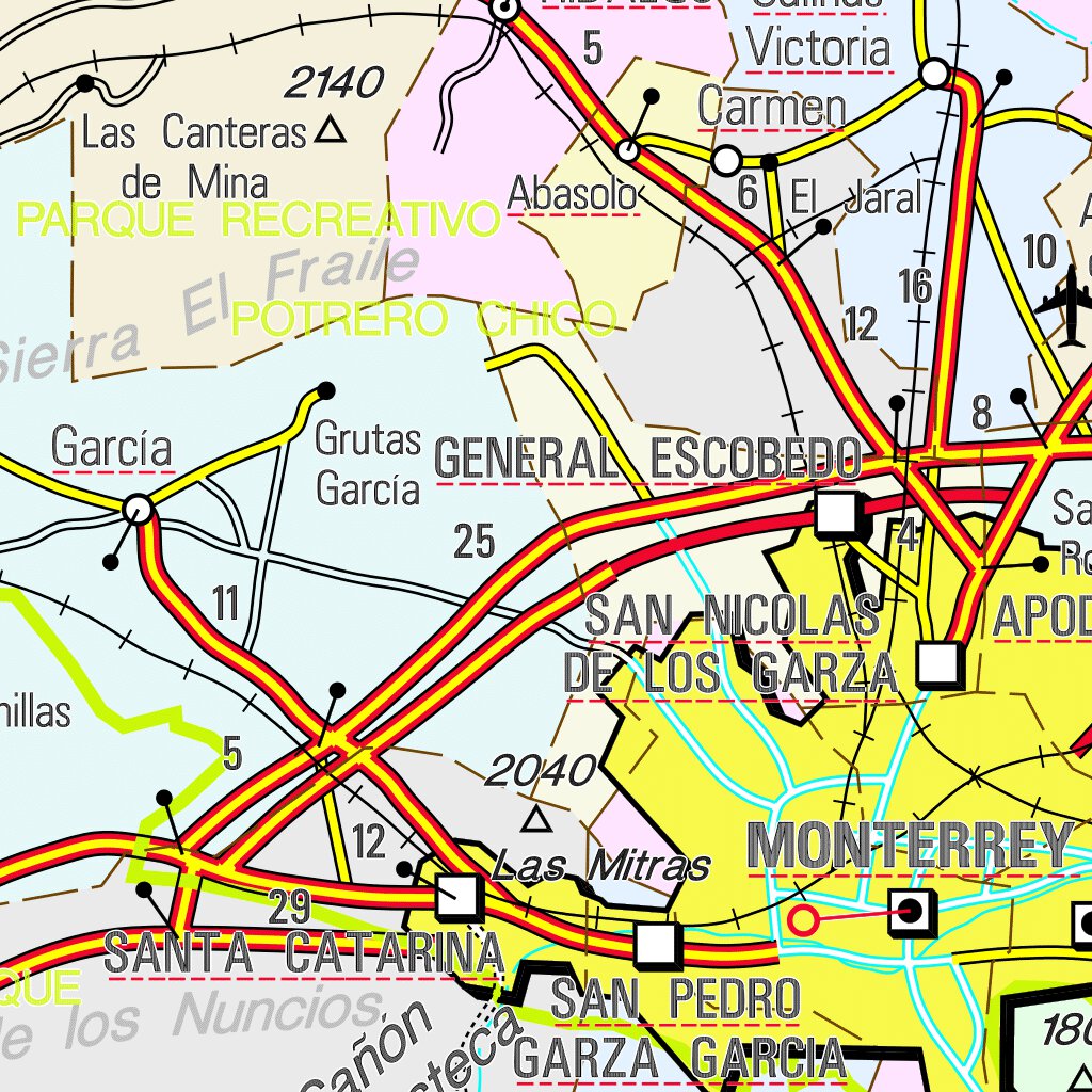 Nuevo León / Estado / 19 Map by Guia Roji | Avenza Maps