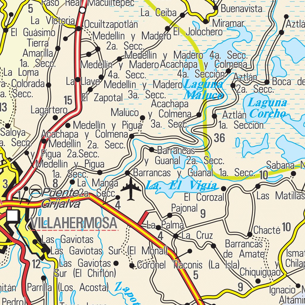 Tabasco / Estado / 27 Map by Guia Roji | Avenza Maps