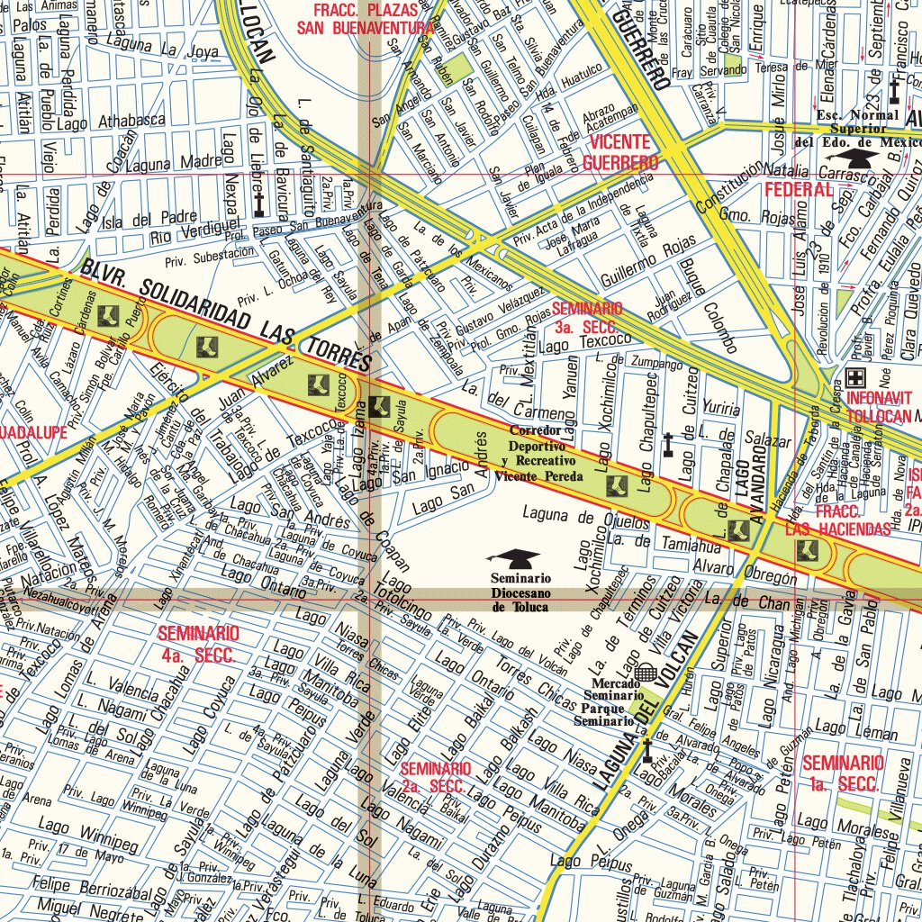 Toluca / Urbano / Vialidades Map by Guia Roji | Avenza Maps