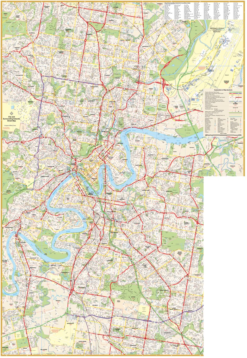 UBD-Gregory's Brisbane City & Surrounding Suburbs Street Map by Hardie ...