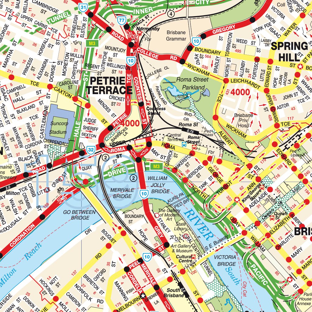 UBD-Gregory's Brisbane City & Surrounding Suburbs Street Map by Hardie ...