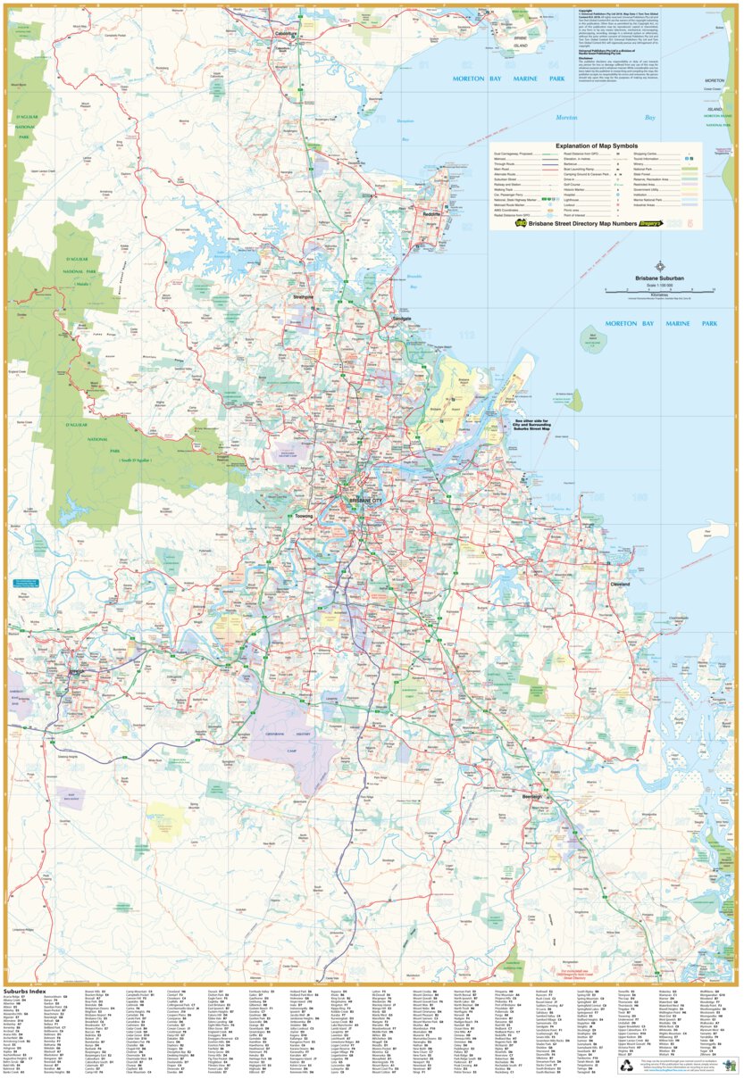 UBD-Gregory's Brisbane Suburban Map by Hardie Grant Explore | Avenza Maps