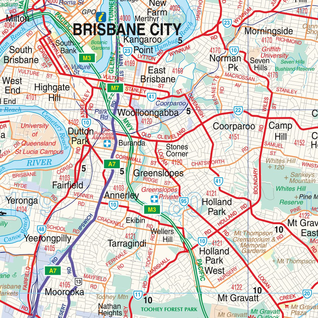 UBD-Gregory's Brisbane Suburban Map by Hardie Grant Explore | Avenza Maps