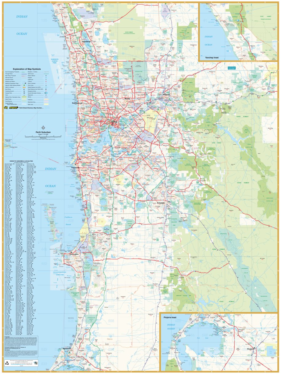 UBD-Gregory's Perth Suburban Map by Hardie Grant Explore | Avenza Maps