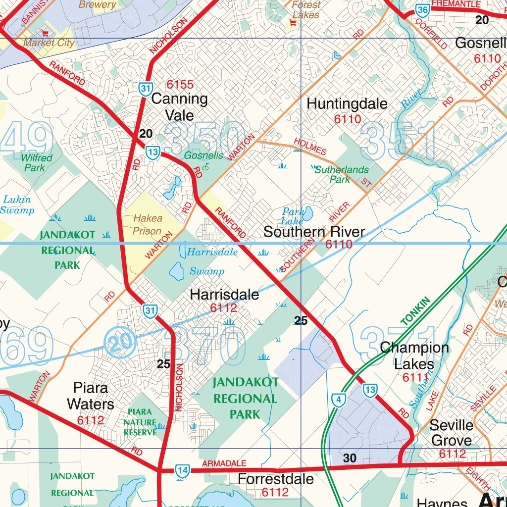UBD-Gregory's Perth Suburban Map by Hardie Grant Explore | Avenza Maps