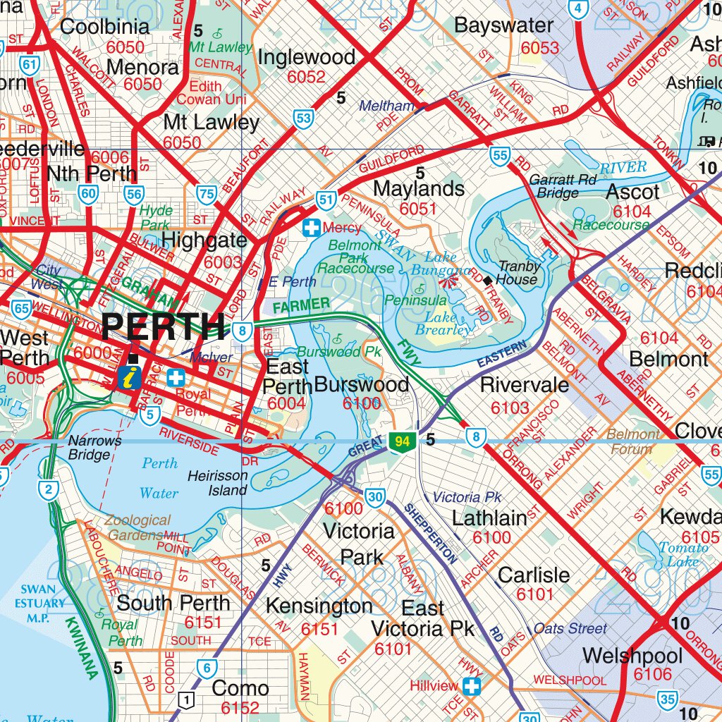 UBD-Gregory's Perth Suburban Map by Hardie Grant Explore | Avenza Maps