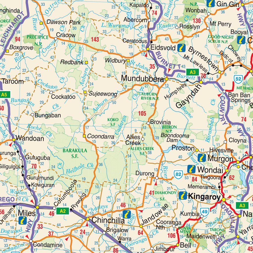 UBD-Gregory's Queensland State Map by Hardie Grant Explore | Avenza Maps