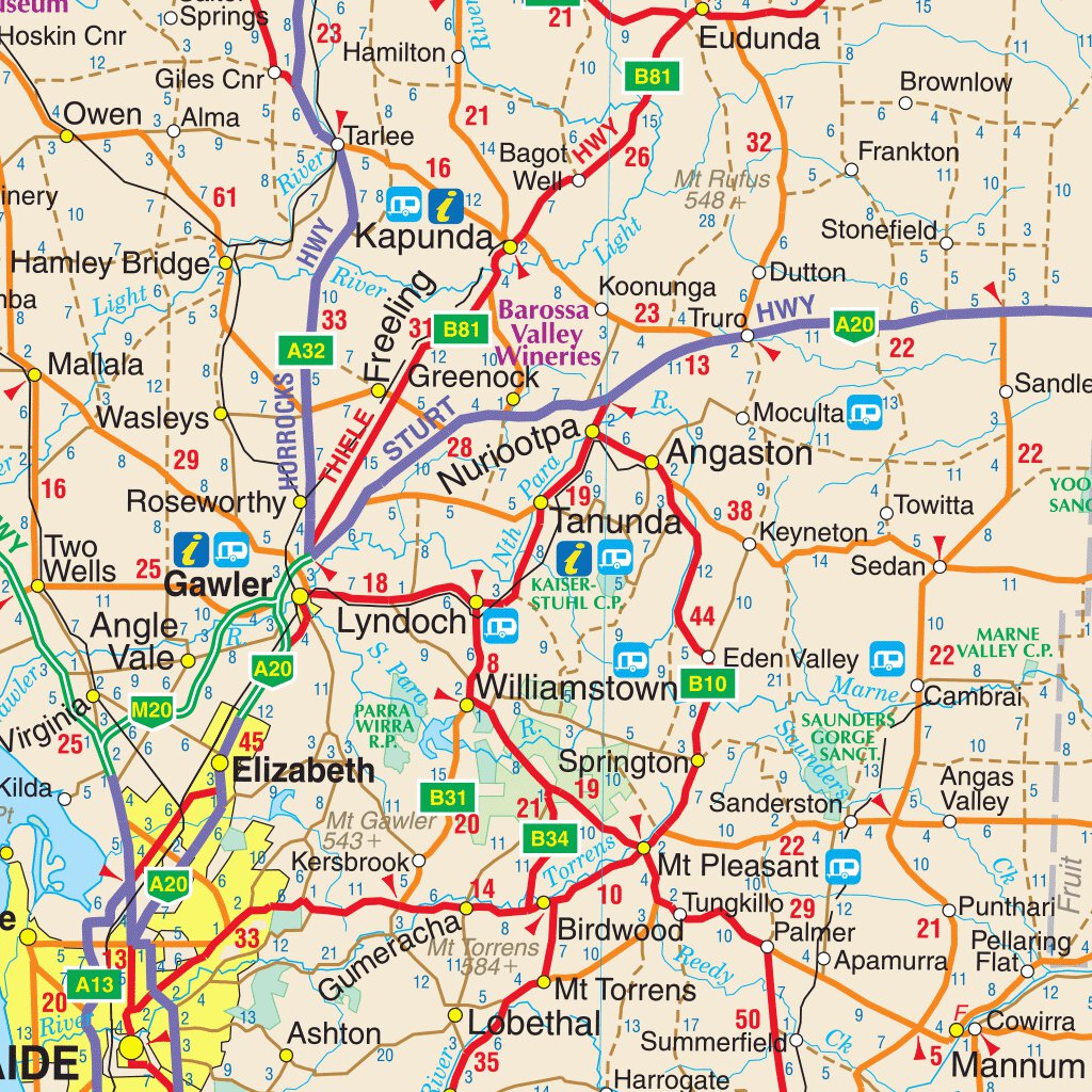 UBD-Gregory's South Australia State Map by Hardie Grant Explore ...