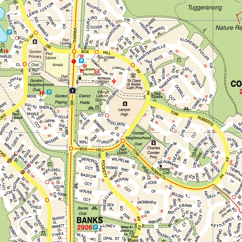 UBD-Gregory's Southern Canberra & Queanbeyan Suburban Street Map by ...