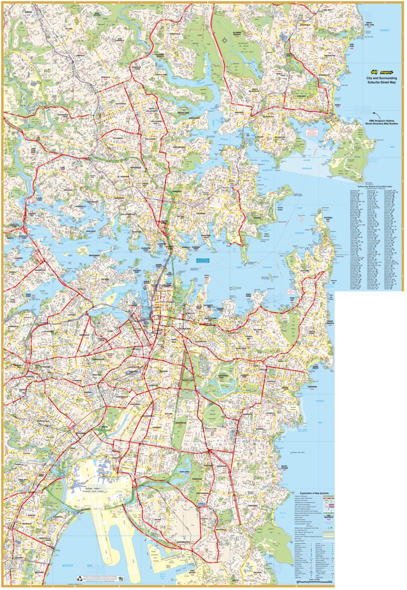 UBD-Gregory's Sydney City & Surrounding Suburbs Street Map by Hardie ...