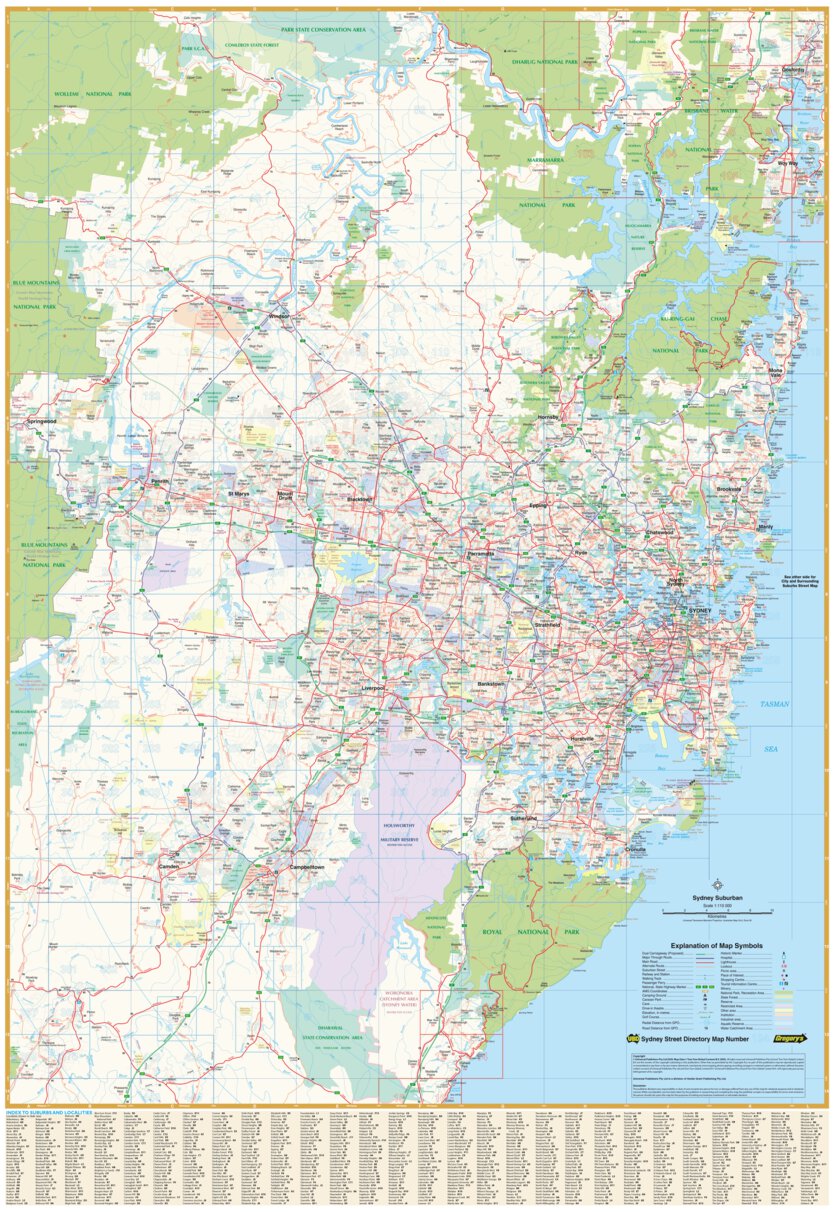UBD-Gregory's Sydney Suburban Map by Hardie Grant Explore | Avenza Maps