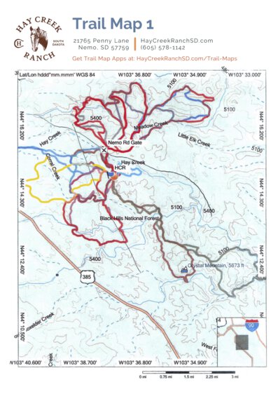 Hay Creek Ranch Trail Map 1 by Hay Creek Ranch | Avenza Maps