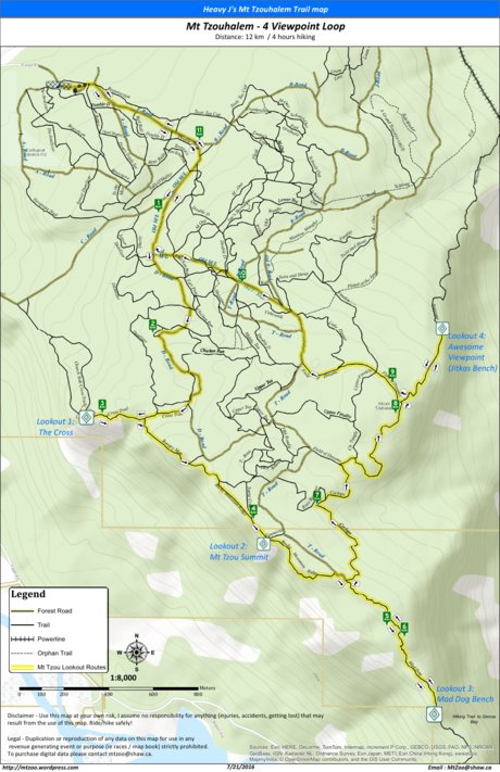 Tzouhalem Lookout Loop - Heavy-J Map by HeavyJ Maps | Avenza Maps