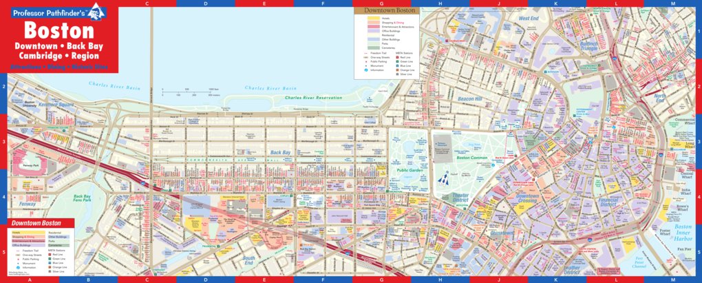 Downtown Boston Map by Hedberg Maps, Inc. | Avenza Maps