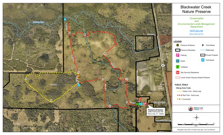 Blackwater Creek Nature Preserve Trail Map by Hillsborough County ...