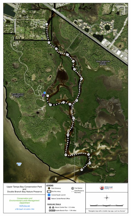 Upper Tampa Bay Conservation Park - Paddling Trail Map by Hillsborough ...